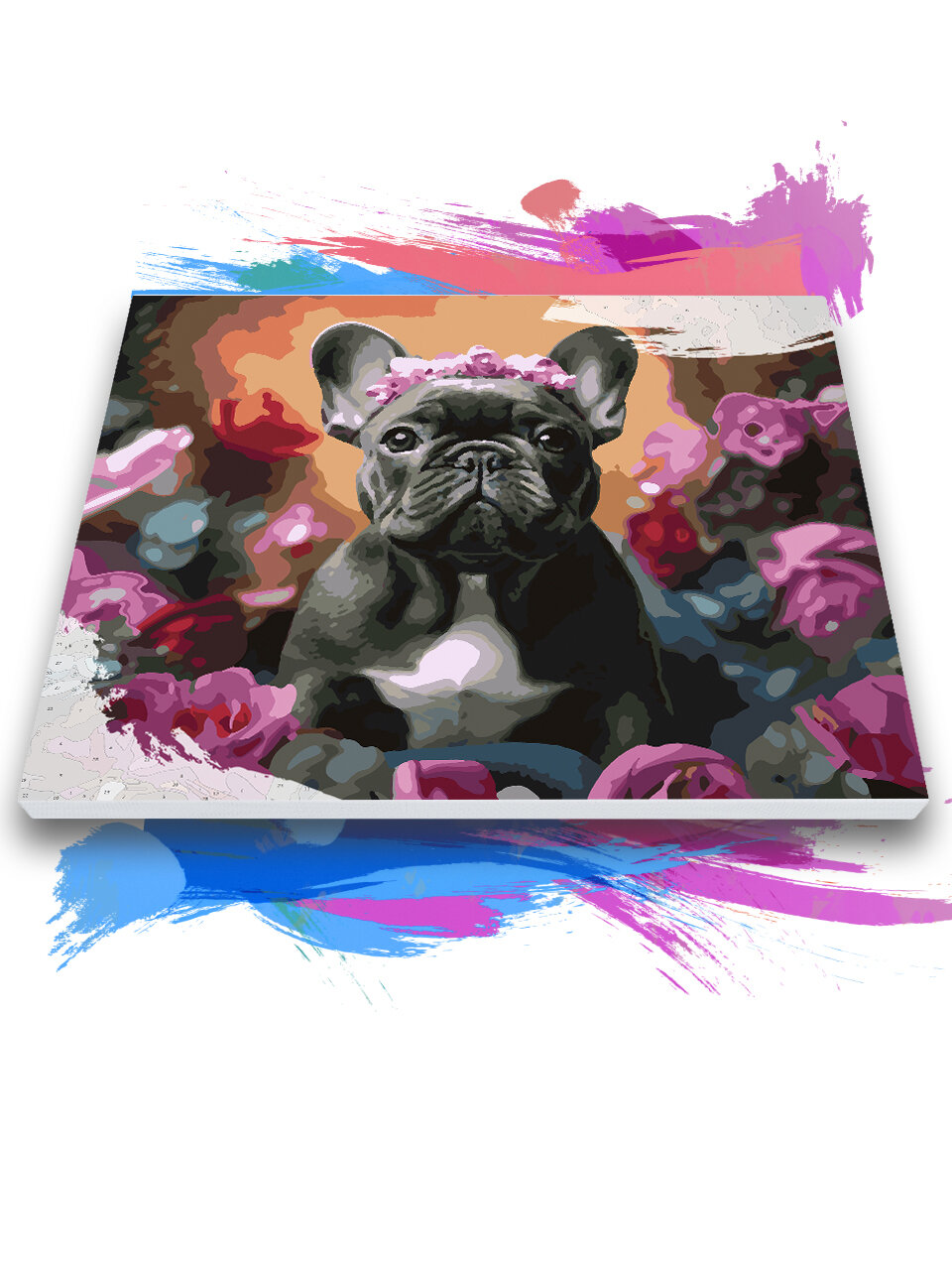Картина по номерам на холсте Французский бульдог, 40 х 50 см