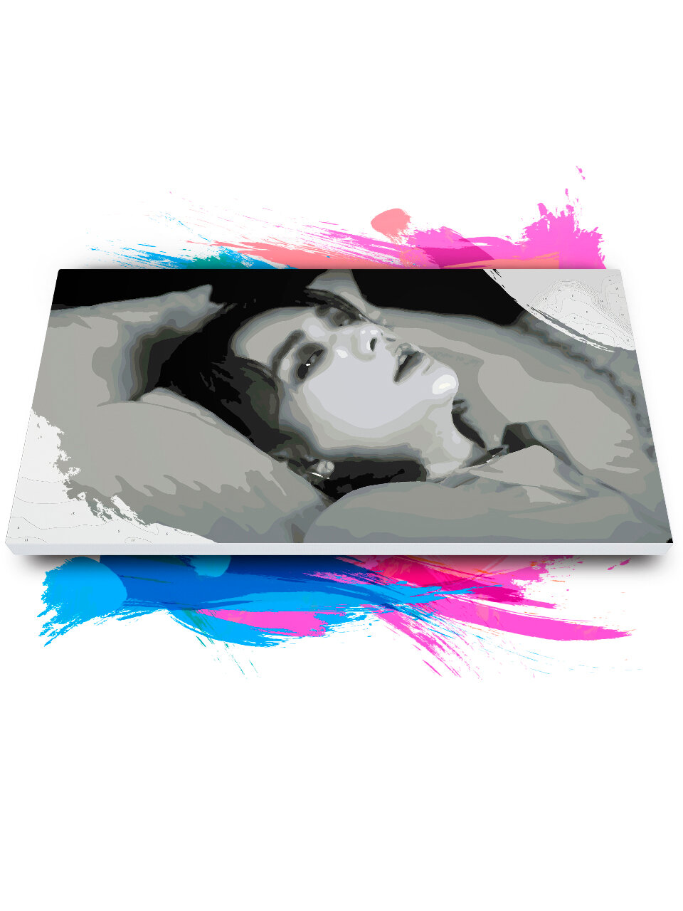 Картина по номерам на холсте Stray Kids Red Lights - Хёнджин, 30 х 60 см