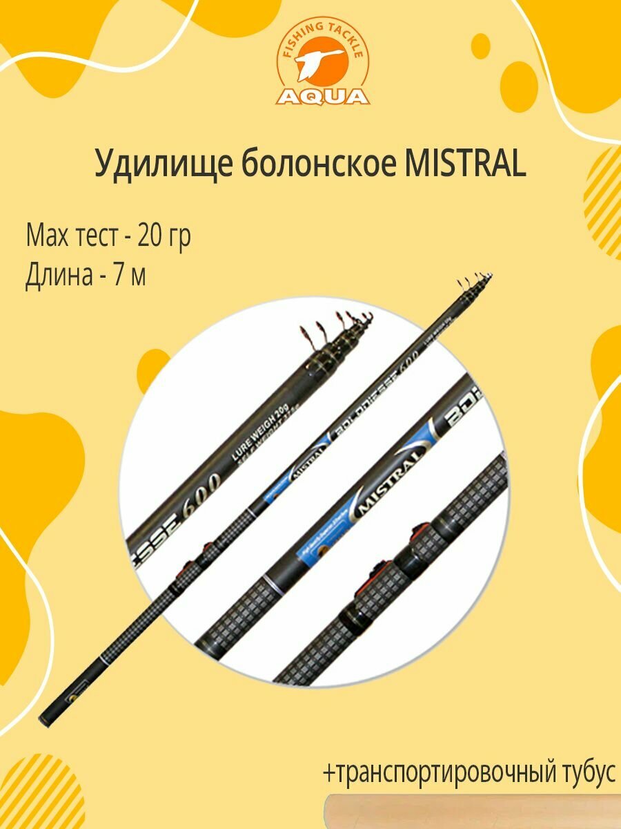 Удилище болонское AQUA MISTRAL 7,00m, 0-20g
