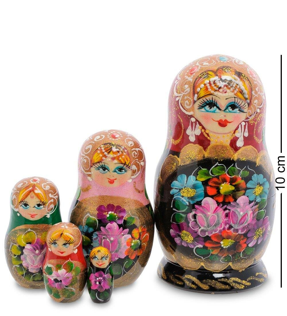 Матрешка 5м "Алевтина" мал. A2143170 Народные промыслы, Дерево липа, краски, лак