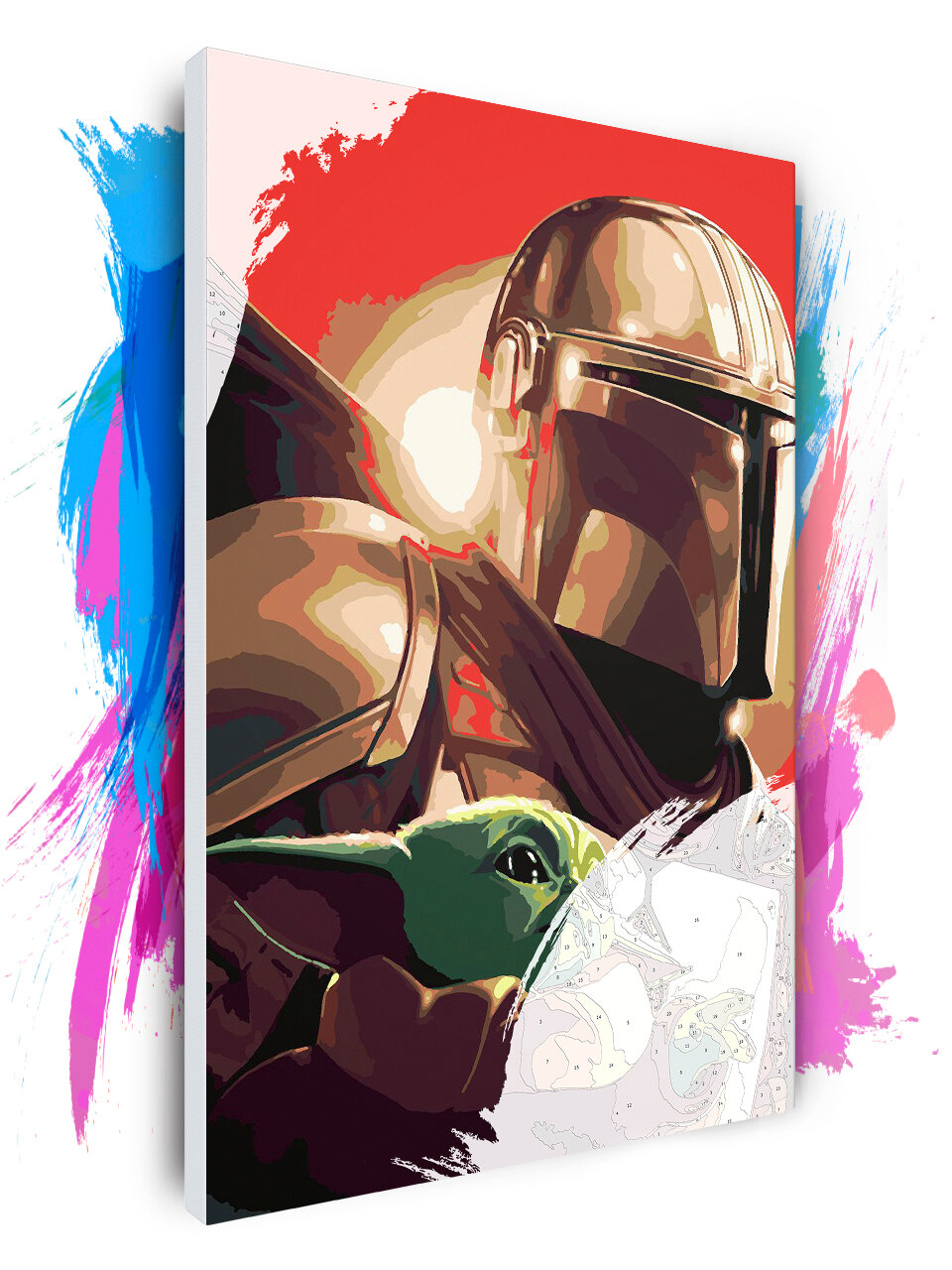 Картина по номерам на холсте Мандалорец - Герои, 50 х 80 см