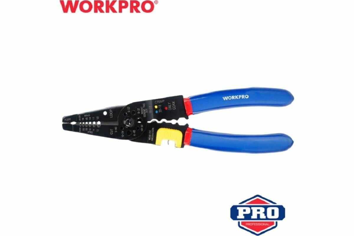 Многофункциональные обжимные клещи WORKPRO 210 мм WP291009
