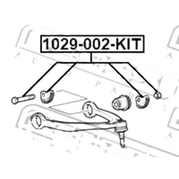 FEBEST 1029-002-KIT болт с эксцентриком\ Chevrolet (Шевроле) astro / avalanche / c1500 / c2500 / cheyenne / suburban 88-17