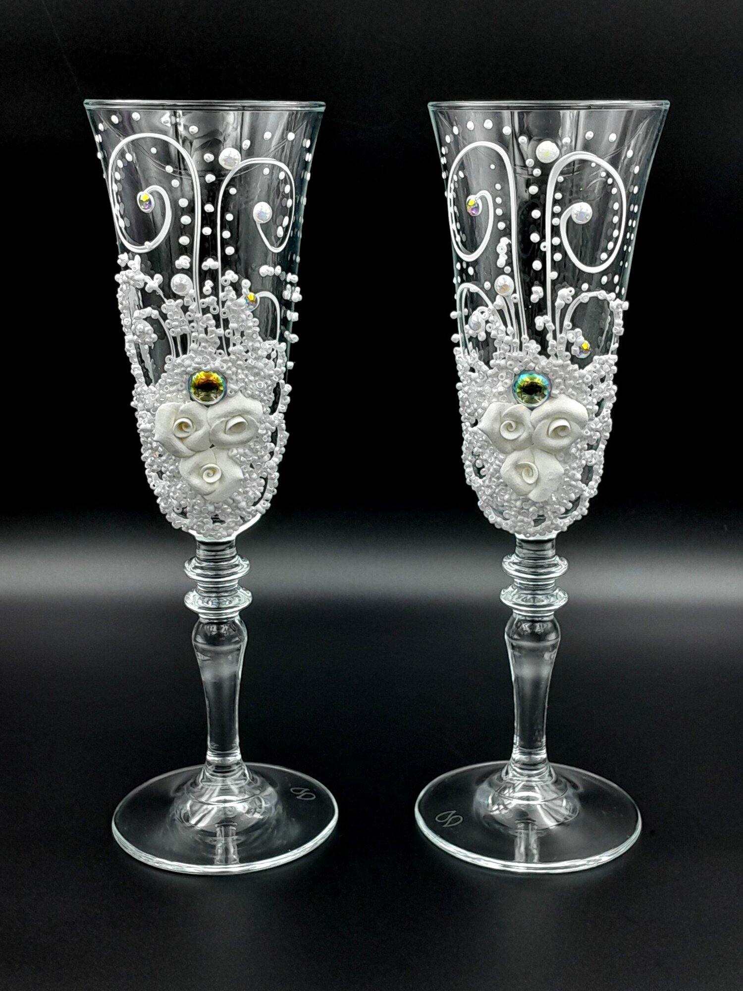 Свадебные бокалы "Художественная лепка"