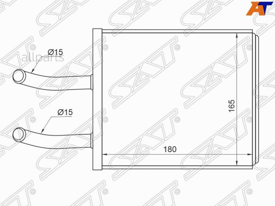 SAT ST-KA45-395-0 Радиатор отопителя салона KIA RIO 00-05