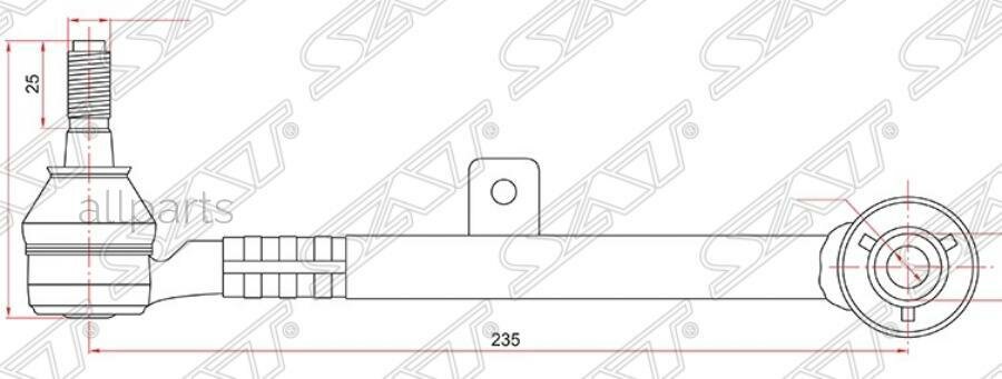 SAT ST-48705-30080 Тяга задняя поперечная TOYOTA ARISTO/BREVIS/CROWN/MARK2/PROGRES/VEROSSA/LEXUS GS/SC300/400 97-