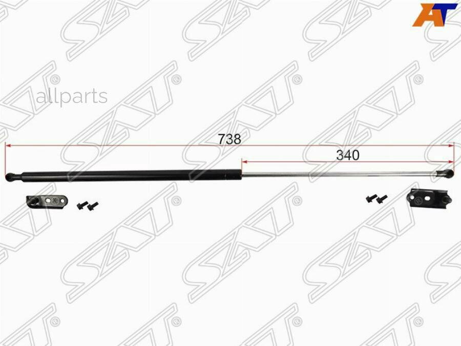 SAT ST-68950-80043 Амортизатор крышки багажника Toyota Sprinter Carib 95-02 (Справа=Слева)