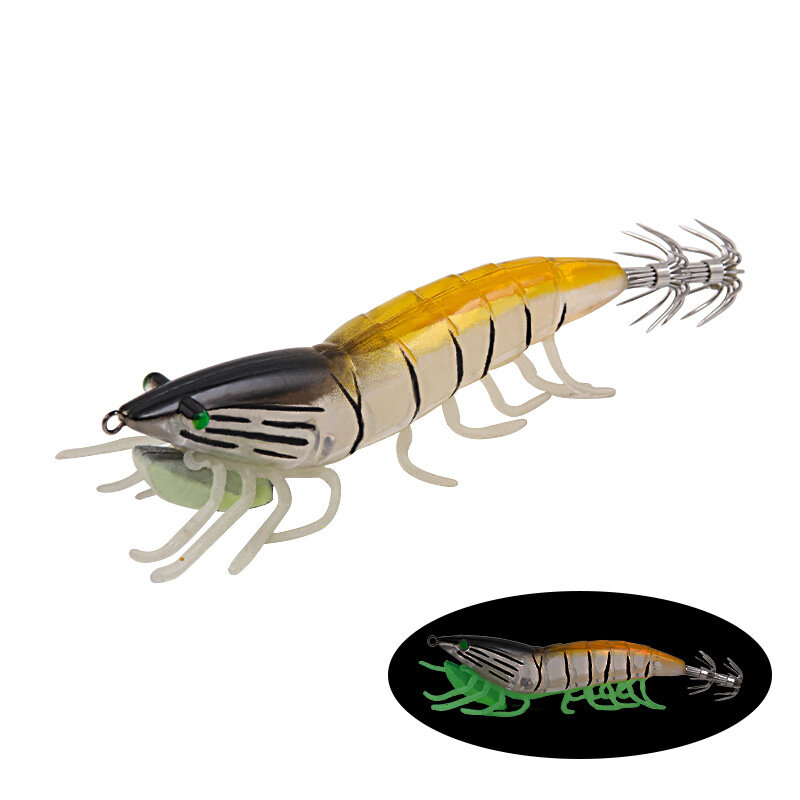 Приманка Luya, деревянная, светящаяся, для каракатиц, 11.7 см, 20.5 г