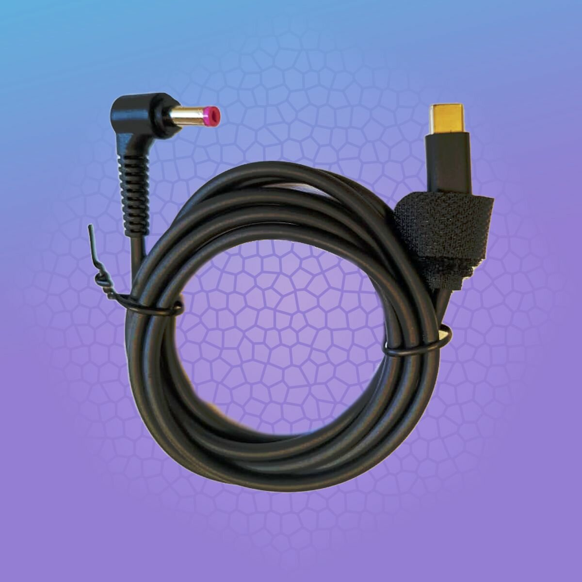 Кабель с Type-C на DC 4.8x1.7мм для HP, 1.5метра, угловой, 65W