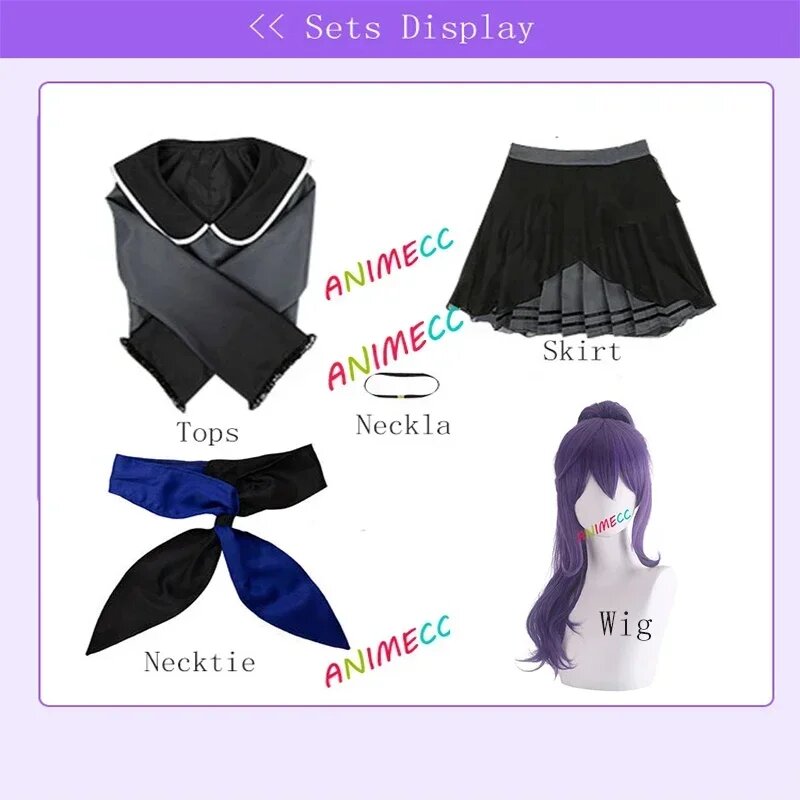 Костюм для косплея анимаecc Asahina Mafuyu, парик, проект аниме, секай, красочный сценический косплей, костюмы для Хэллоуина для женщин и девушек