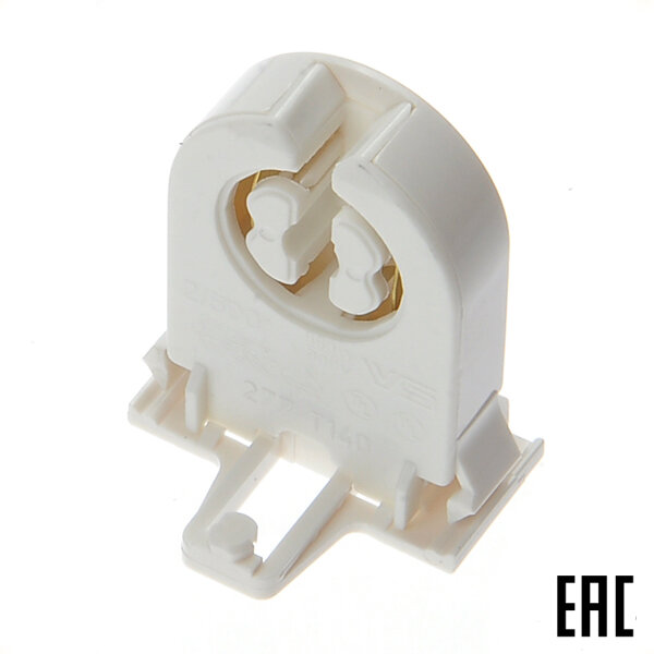 Патрон G13 27700 ЛБ без стартёродержателя со стопором поликарбонат белый Vossloh-Schwabe (7 шт. в комплекте)