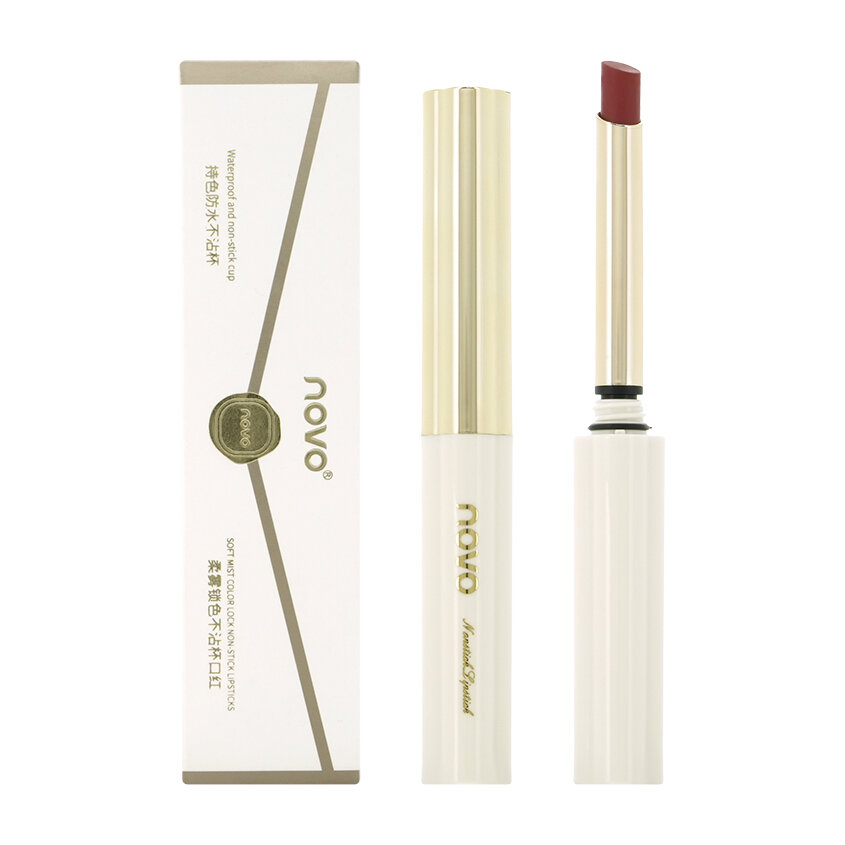Помада для губ `NOVO` LOCK NON-STICK LIPSTICKS стойкая матовая, тон 37