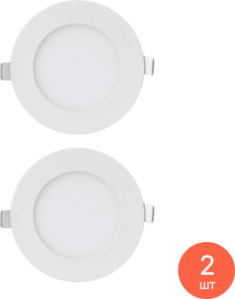 Светильник встраиваемый светодиодный точечный IN HOME / Ин Хоум RLP-eco, 4000К IP40, размер 120х18мм белый, 4690612009995 / потолочное освещение (комплект из 2 шт)