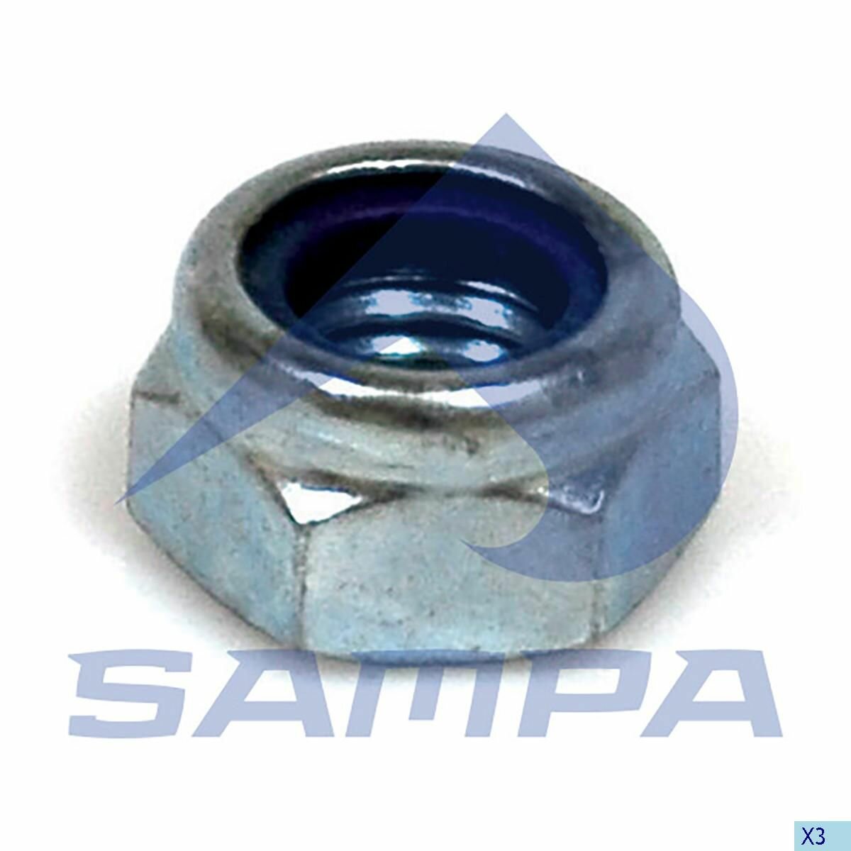 Гайка крышки подшипников ступицы Scania 3/4-serie M12x1.75 104.127 SAMPA