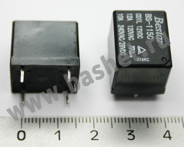 RELAY BS-115C-12A-12VDC (G5LE1412DC), Реле, R_BS-115C, BESTAR, (упр:12В/DC, комм: 10A/240В/AC, 1NO/1NC, AgCdO, R-coil.