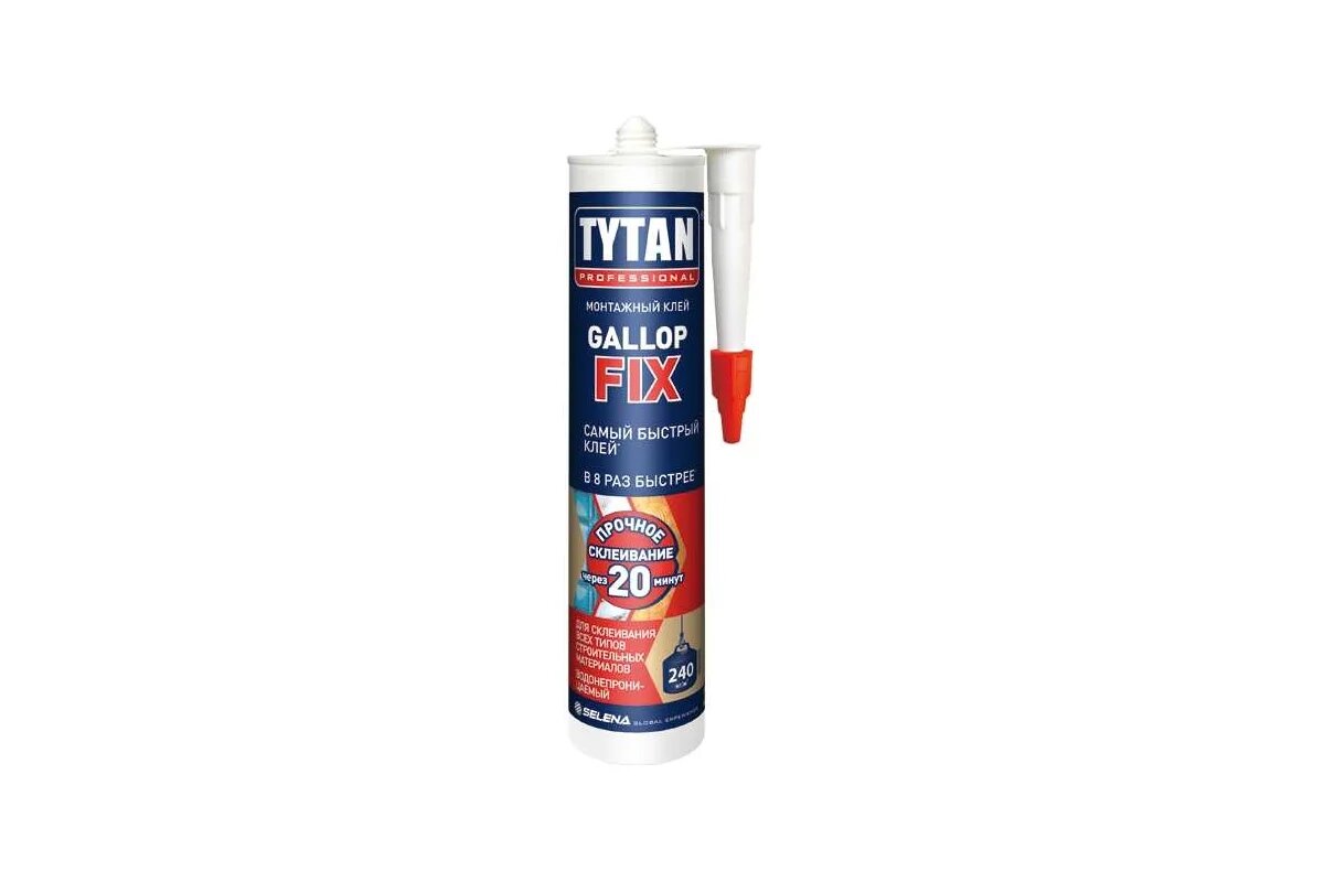 TYTAN PROFESSIONAL Клей монтажный Gallop Fix, 290 мл, белый 53241