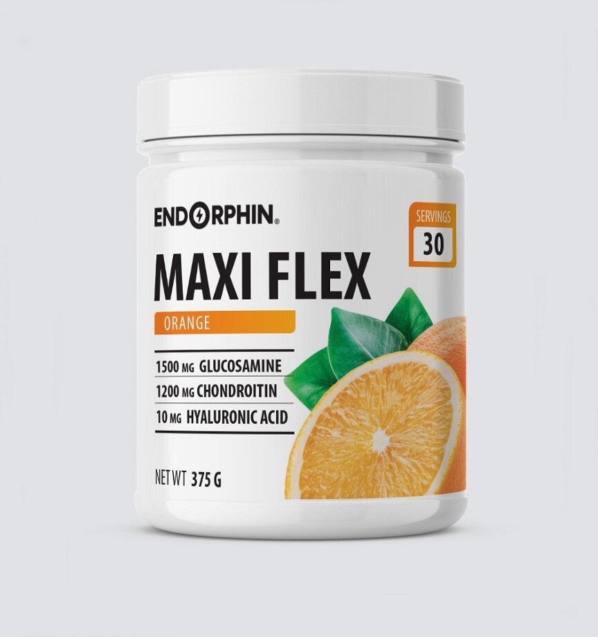 Хондропротектор Endorphin "MAXI FLEX", для связок и суставов, апельсин, 375г