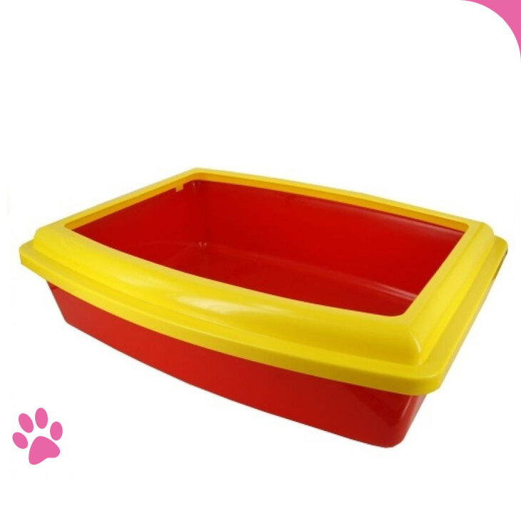 Вака Туалет "глубокий С бортиком", красный 41,5*30,5*9,5 см