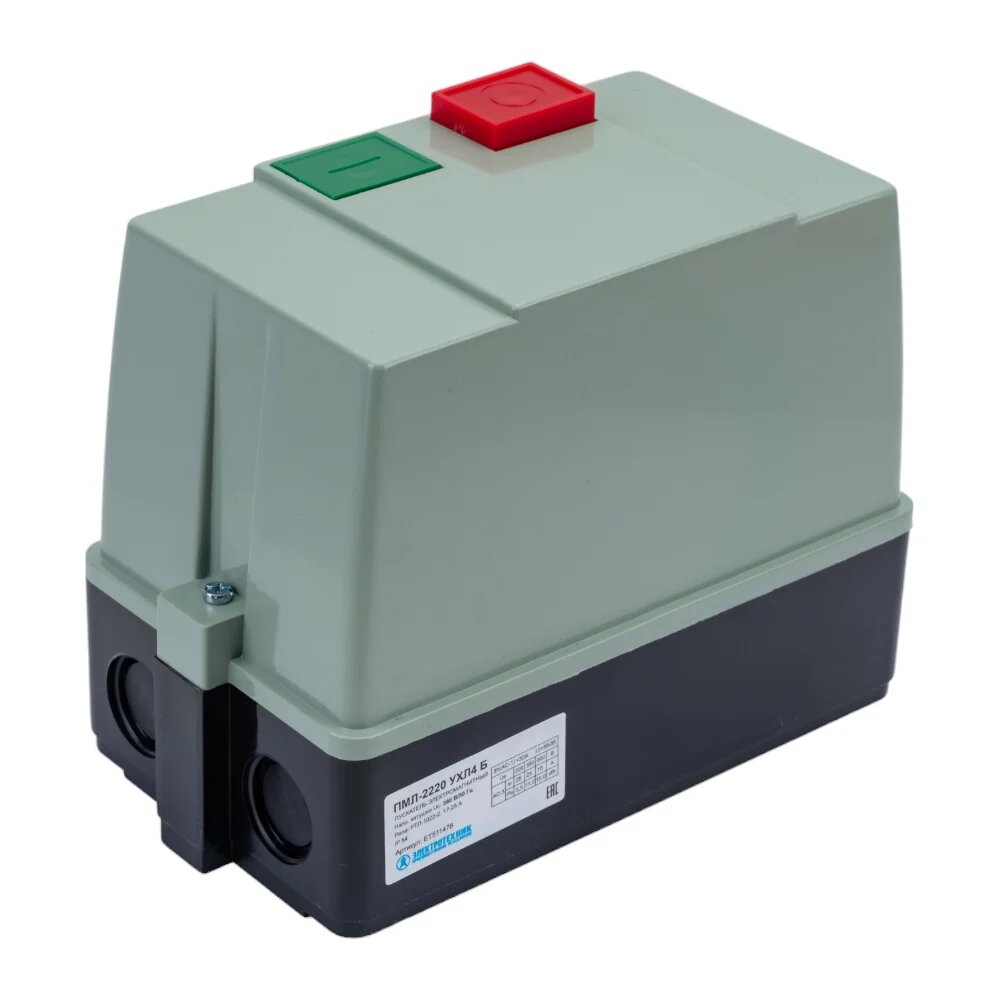 Электромагнитный пускатель Электротехник ПМЛ-2220 УХЛ4 Б, 380В/50Гц, 1з, 25А, нереверсивный, с реле РТЛ-1022-2 17-25А