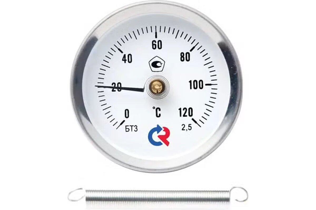Росма Термометр накладной с пружиной БТ-30.010 (0-150°C) ДК63, биметаллический, класс точности 2.5 D070-00924