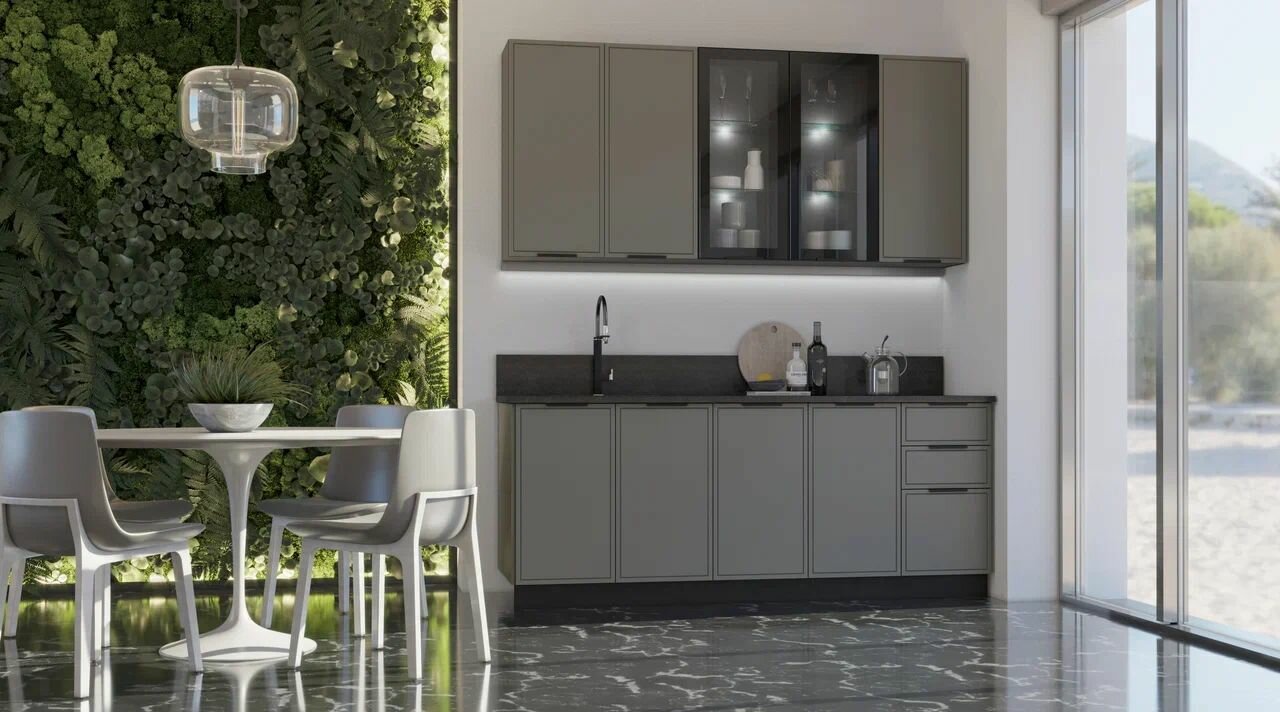 Кухня Николь Холст вулканический 2,0м / 900мм