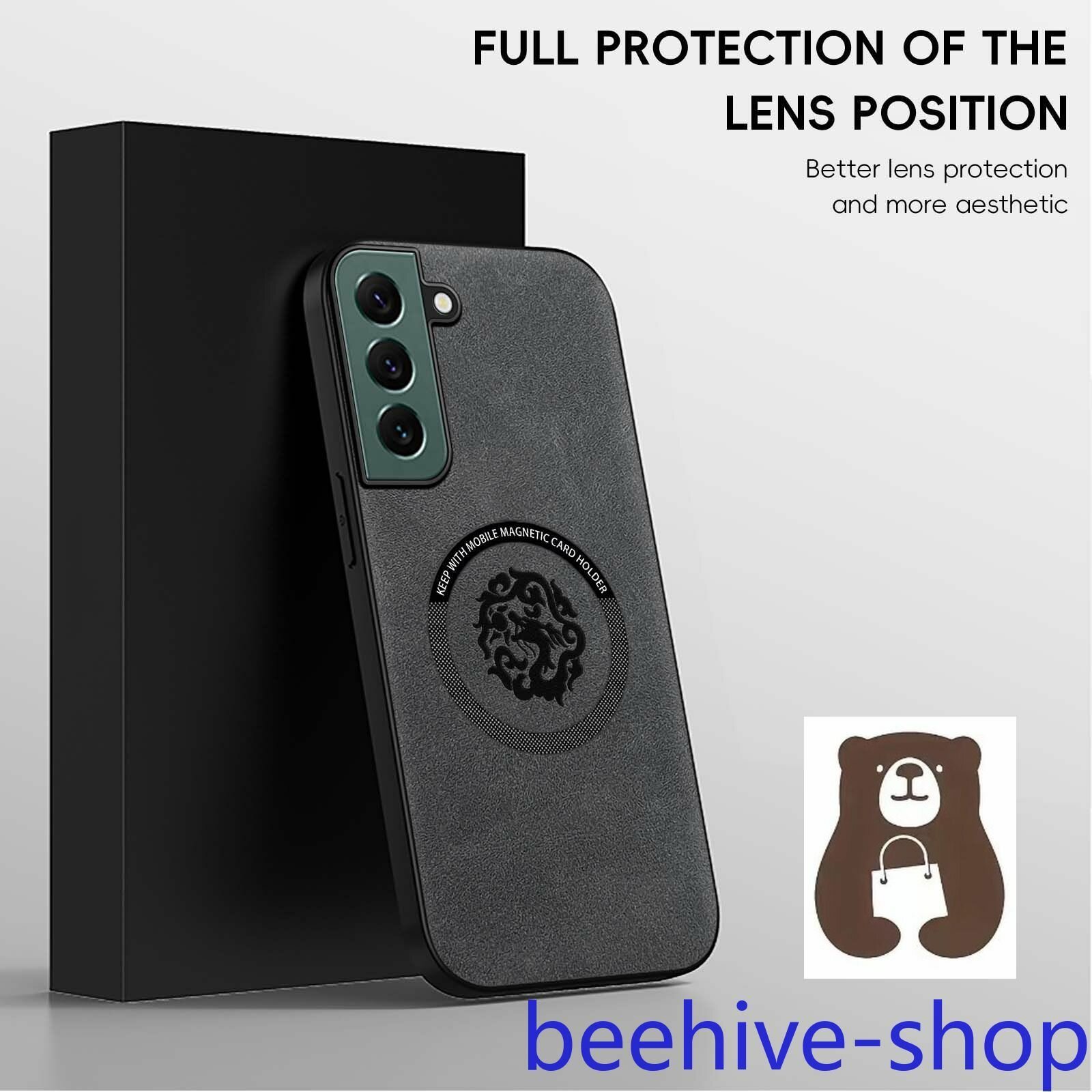 Чехол на Samsung Galaxy S22 /(Самсунг Галакси с22)/ Высококачественная кожа / Беспроводная зарядка