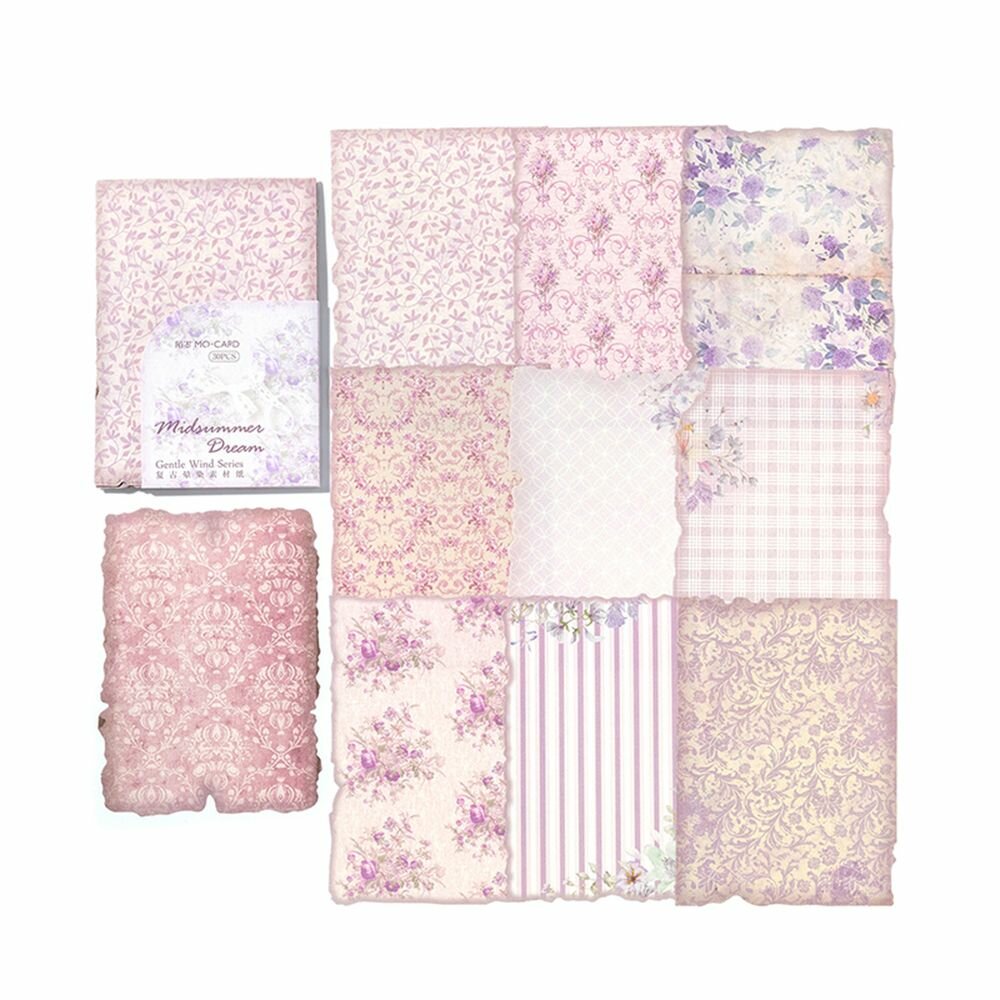 Бумага для скрапбукинга Mr.paper, 30 листов винтажного дизайна, светлая цветная бумага для декора подарков, открыток, культурных стен и творческих проектов