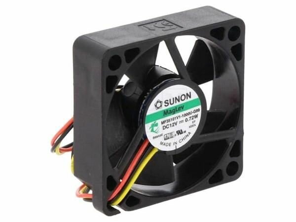 Вентилятор SUNON MF35101V1-G99-A осевой, 12В DC, 35x35x10 мм, подшипник Vapo, 12,17 куб. м/ч, 28 дБА
