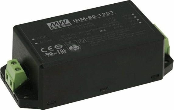 Блоки питания MEAN WELL IRM-90-12ST импульсный модульный 80Вт 12ВDC 109x52x33,5мм 1 шт