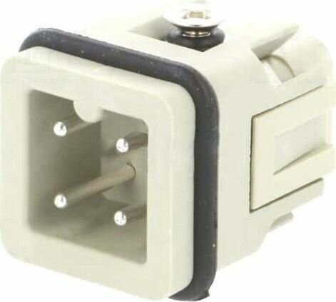 Разъем TE Connectivity T2010032101-000 HDC "папа" HDC PIN 4 3+PE размер 1 10А 250В на провод 1 шт