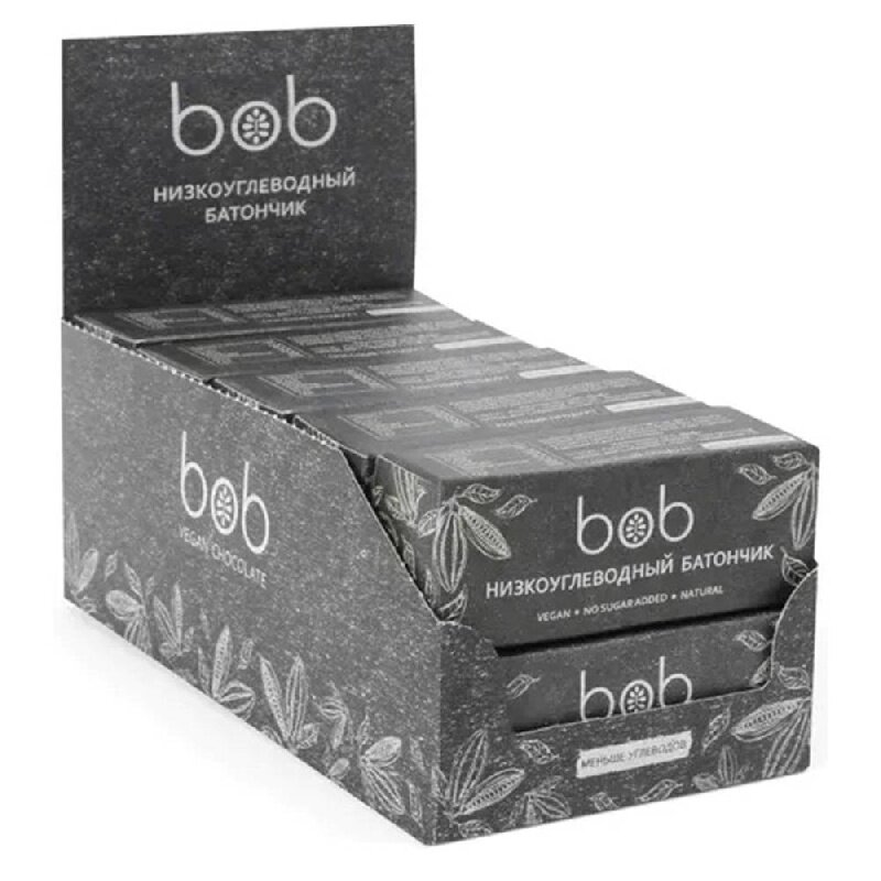 Батончик BOB Низкоуглеводный (2шт) /шоубокс/ 50г