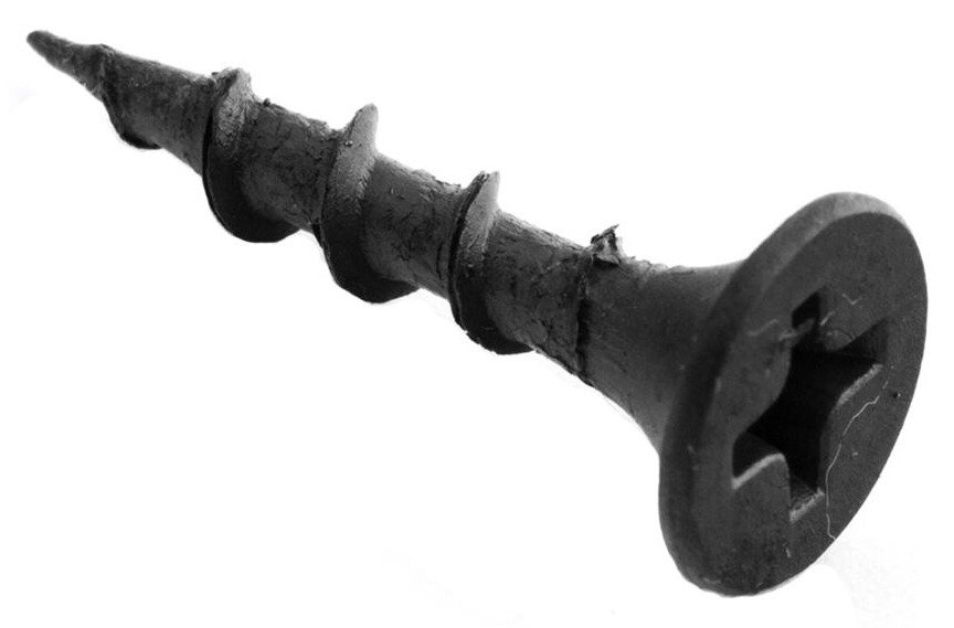 Саморез Стройбат для гипсокартона по дереву с потайной головкой из стали черный 3.5х19мм, PH2, 40шт. в упаковке / крепеж