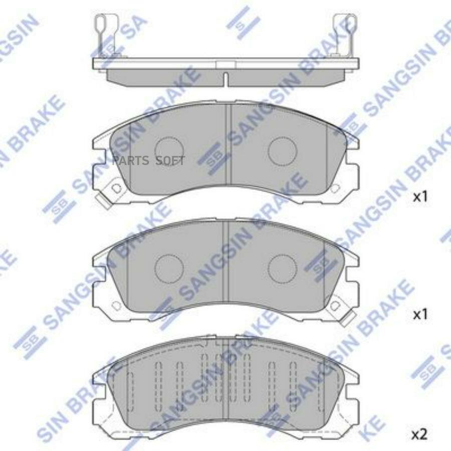 SP1068SD SANGSIN BRAKE Колодки тормозные MITSUBISHI OUTLANDER 03>/PAJERO 90>00/00> передние Hi-Q SEVERE DUTY