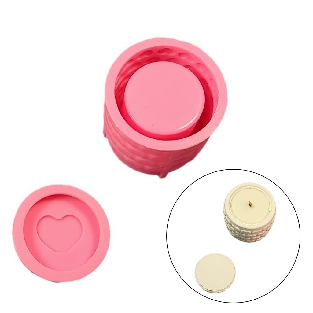 Цилиндрическая Свеча Чашка с Крышкой Силиконовые Формы Гипсовые Формы Банка Для Свечей Форма из Эпоксидной Смолы для Украшения Стола Дома