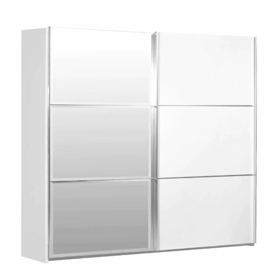 Шкаф-купе Слониммебель "Венеция", МДФ, ЛДСП, 2 двери, полки, белый