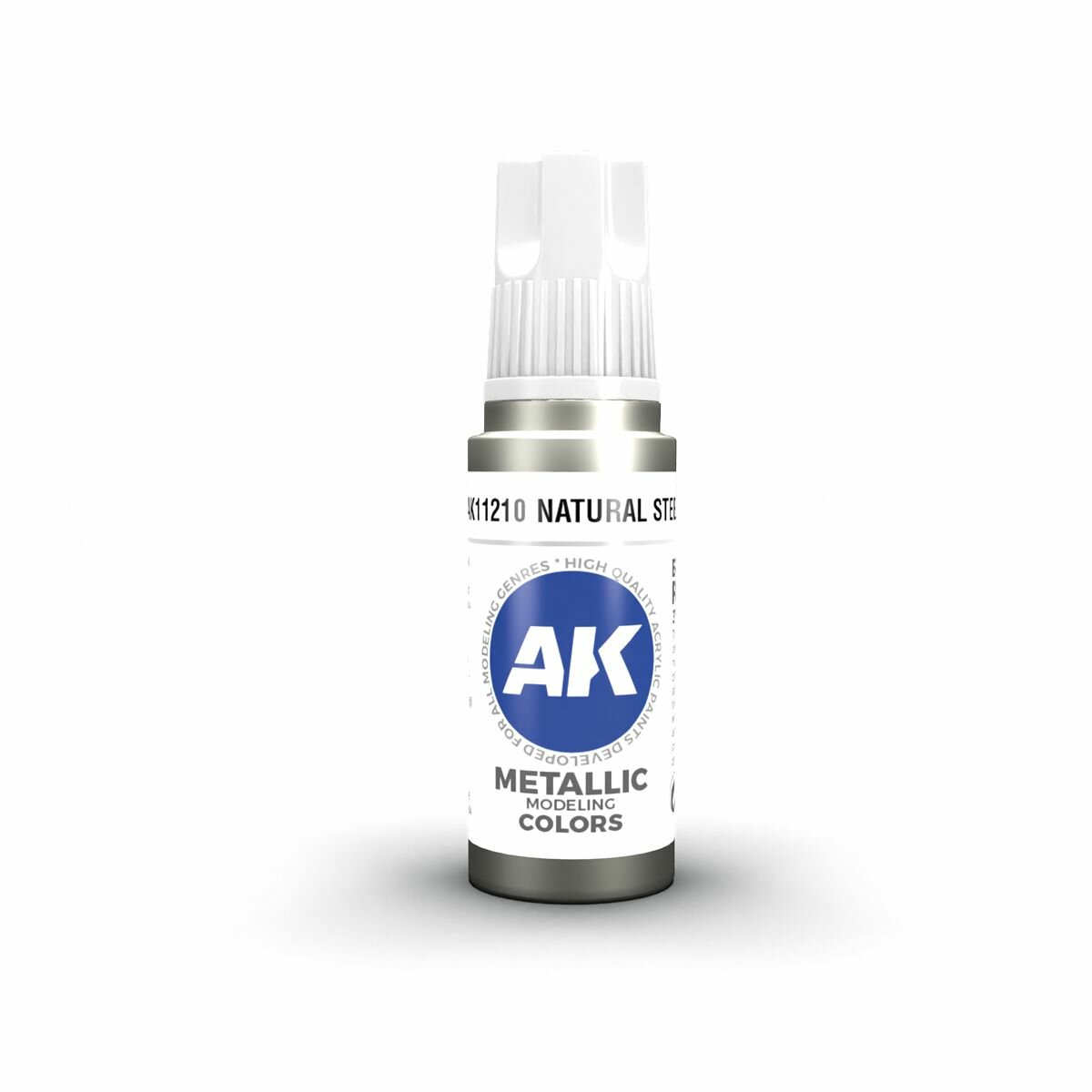 Акриловая краска AK Interactive - Natural Steel (17мл)