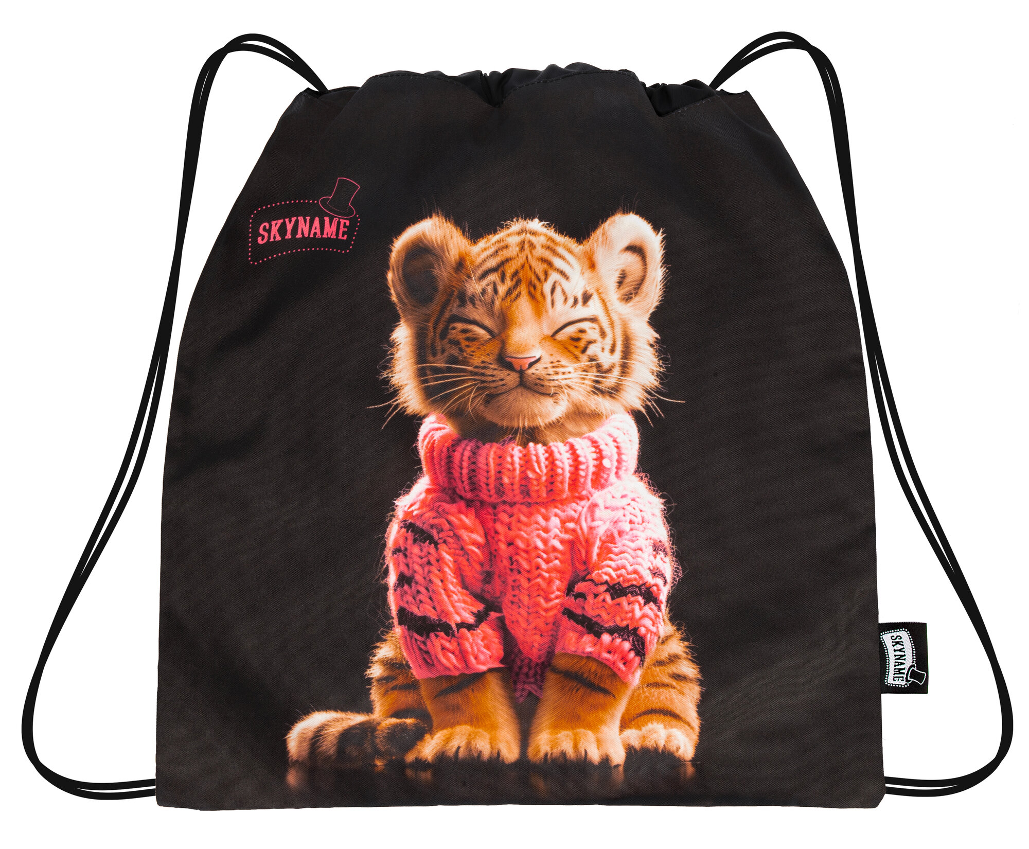 Мешок для сменки школьный для девочки увеличенного размера 45 х 40 см с лямками из шнурков