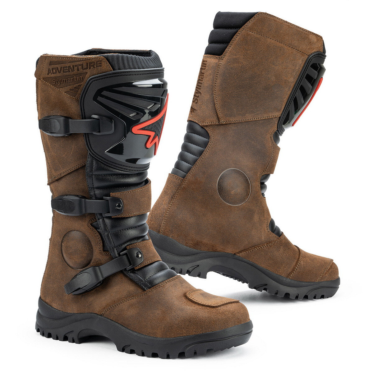 STYLMARTIN Мотоботы OVERLANDER WP BROWN, цвет Коричневый, Размер 43