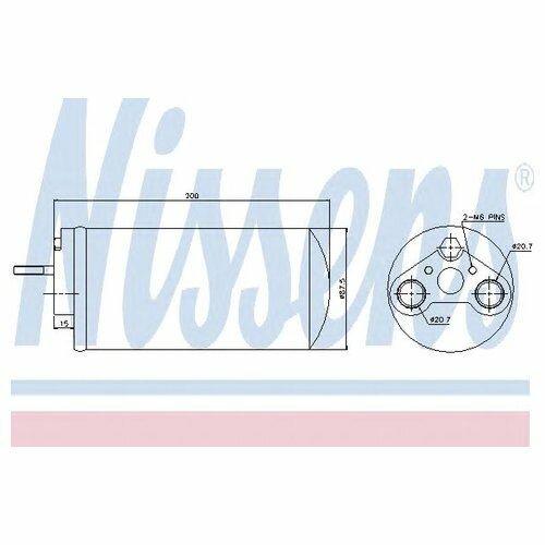 Осушитель кондиционера Nissens 95461 для Nissan Primastar; Opel Vivaro; Renault Trafic II