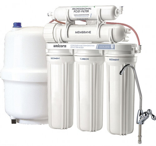 Фильтр для воды под мойку Unicorn FRO-5 обратного осмоса, пятиступенчатая