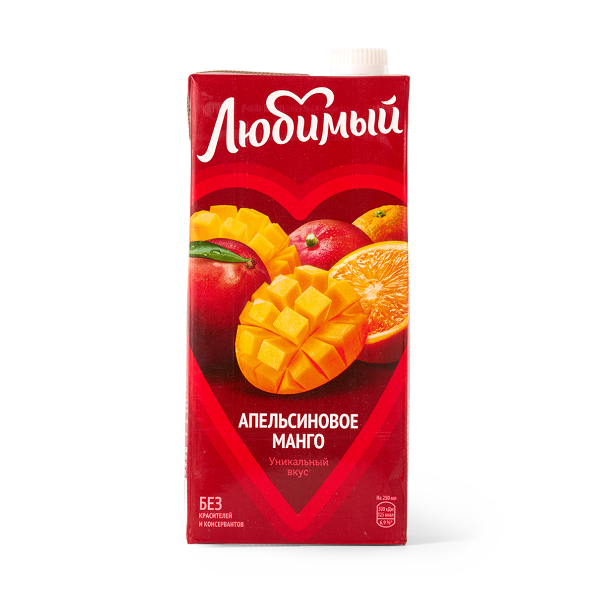 Напиток Любимый "Апельсиновое Манго", сокосодержащий, тетрапак, 0,95 л