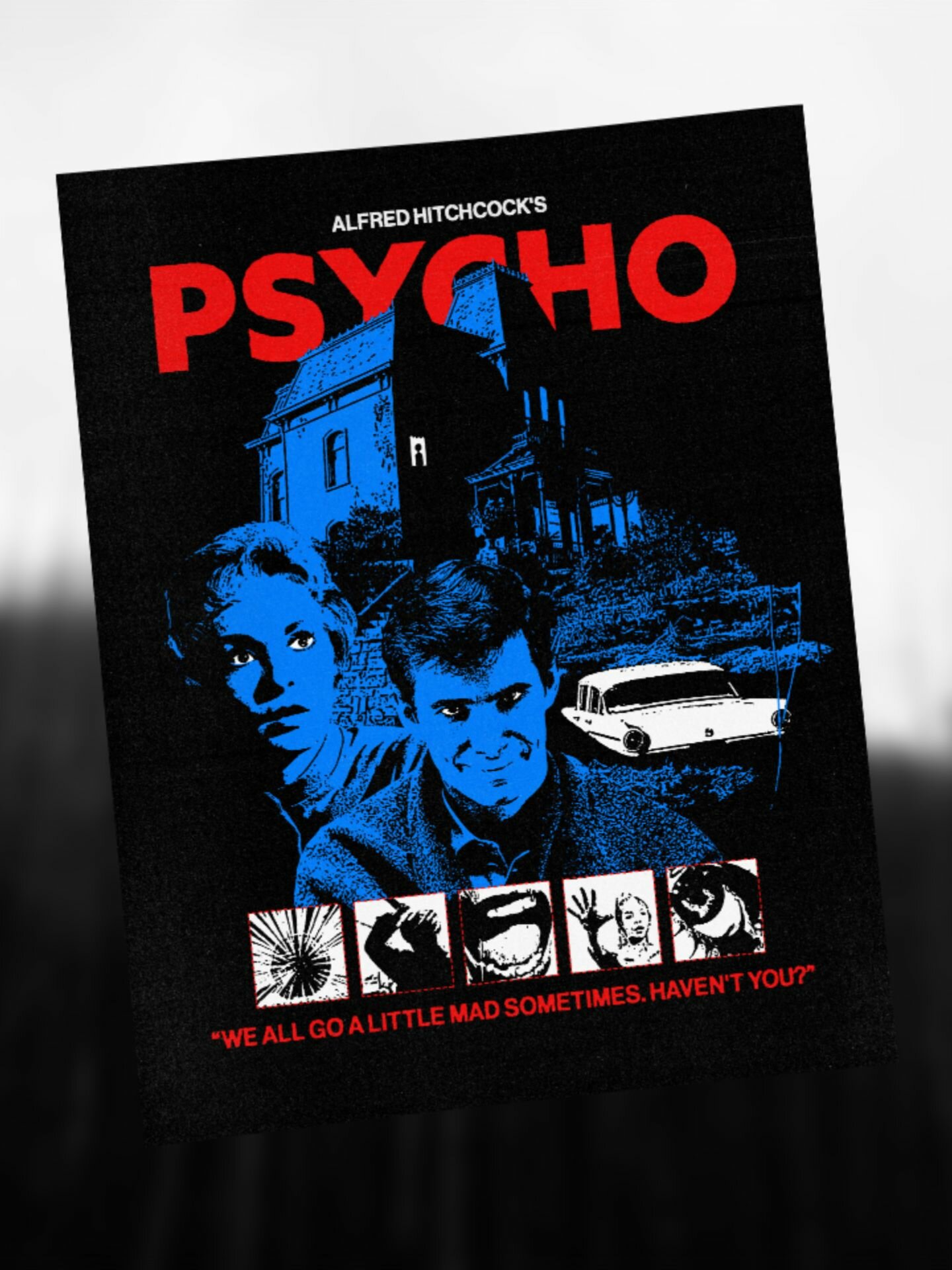 Постер pinterest "Психо", 29.7х42см, А3, глянцевый