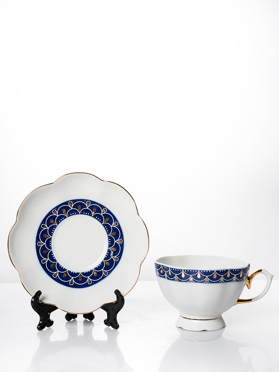 Пара чайная фарфоровая 250 мл. Добруш ф. Елена "Вечерний звон"