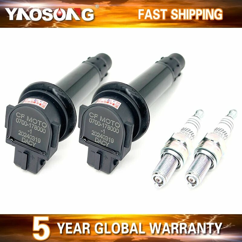 2 шт. катушка зажигания иридиевая свеча зажигания для CFMOTO 0700- 178000 CF400 650NK CF650 400GT CF500 650MT CF700 MORINI X CAPE 650