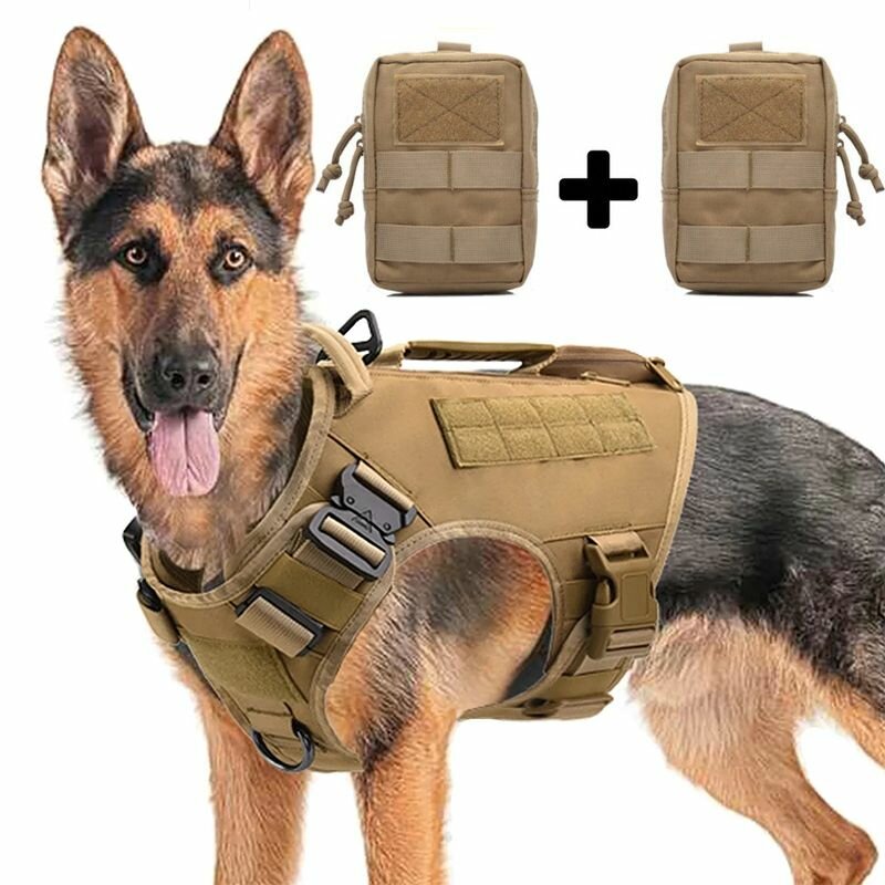 Военная тактическая шлейка для собак среднего и крупного размера