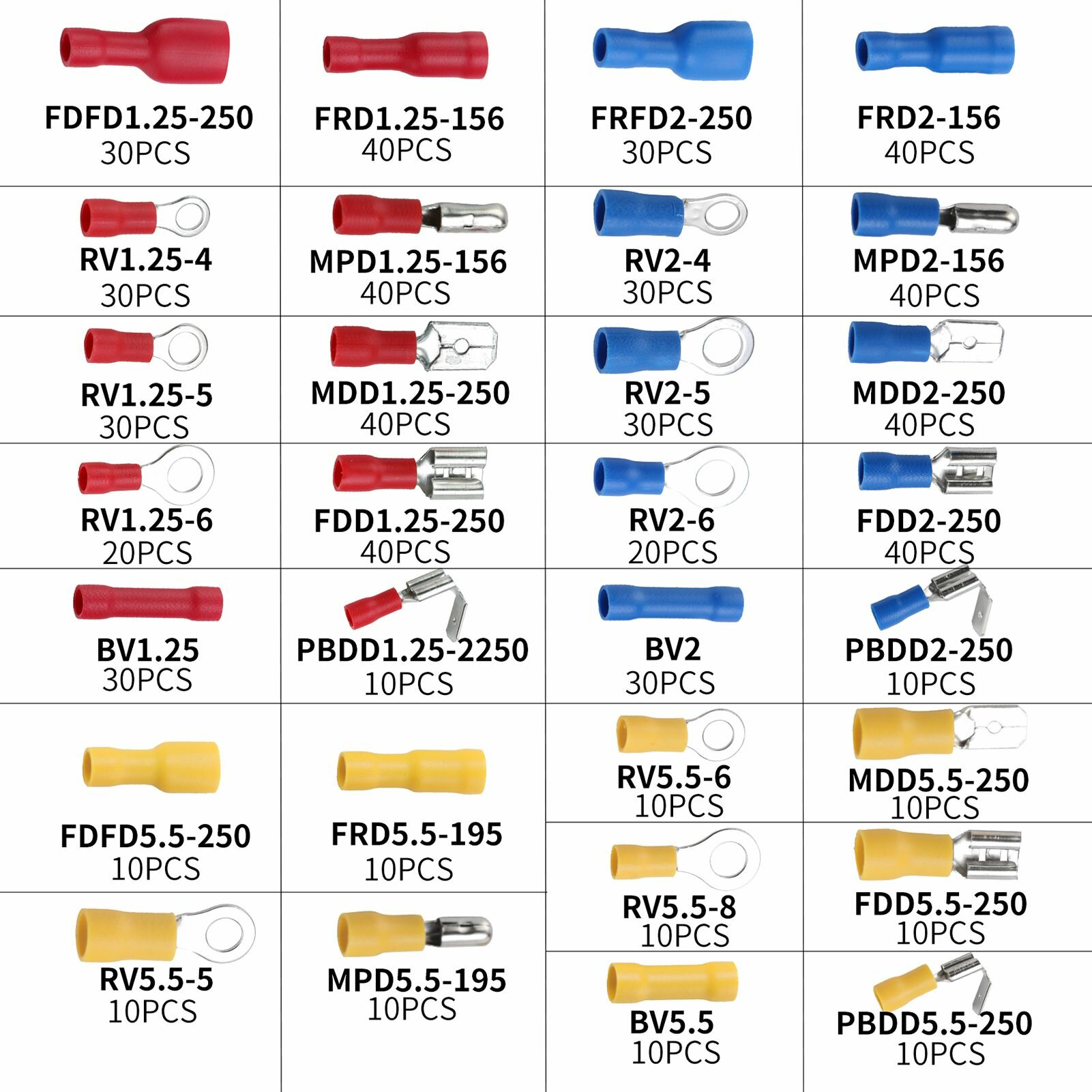 Обжимной инструмент + 720 термоусадочных соединителей (кольца, вилки, лопаты)