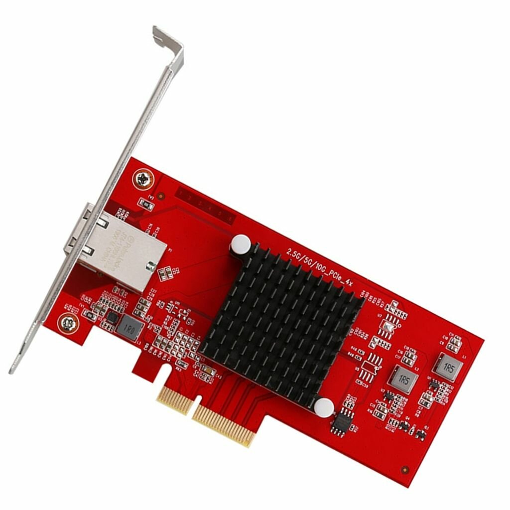 Двухпортовая сетевая карта PCIe 10 Гбит/с с ABS корпусом для настольных компьютеров