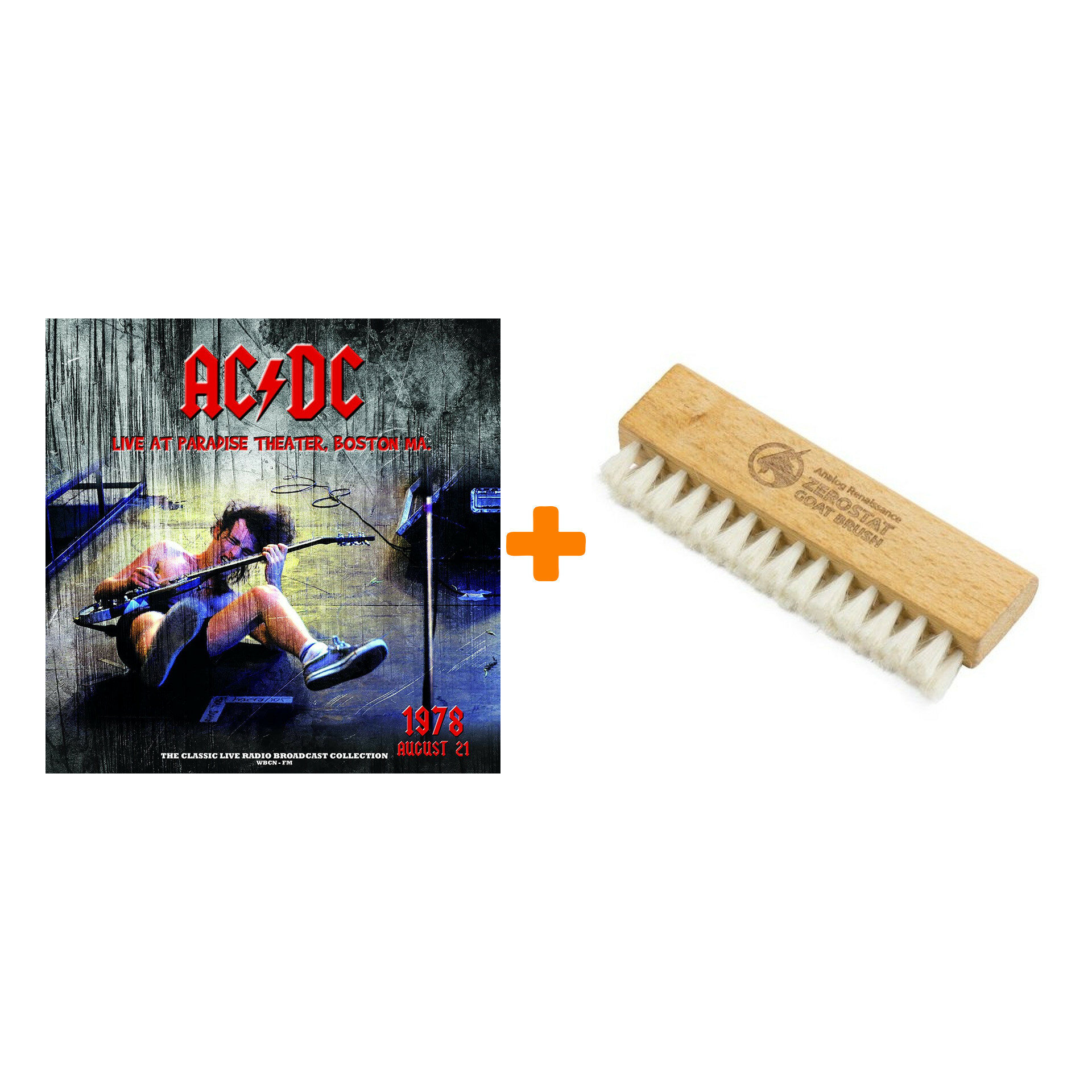 AC/DC Live At Paradise Theater, Boston 1978 Clear Vinyl LP + Щетка для ухода за LP из козьей шерсти