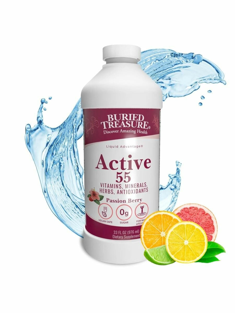 Витамины 50+, мультивитаминная и минеральная добавка с микроэлементами в жидком виде 976 мл