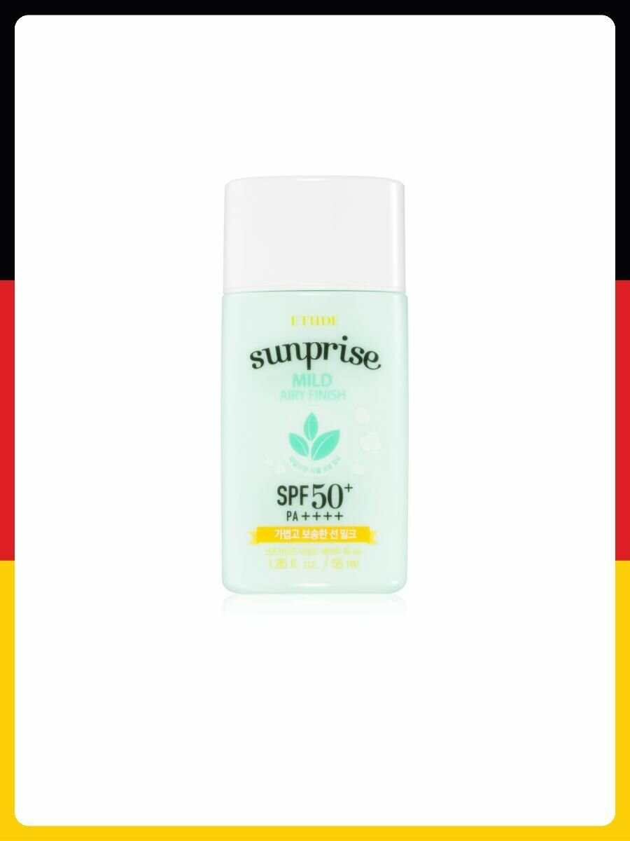 Средство солнцезащитное Etude Sunprise Mild Airy Finish protective mineral facial fluid SPF 50, 55 мл
